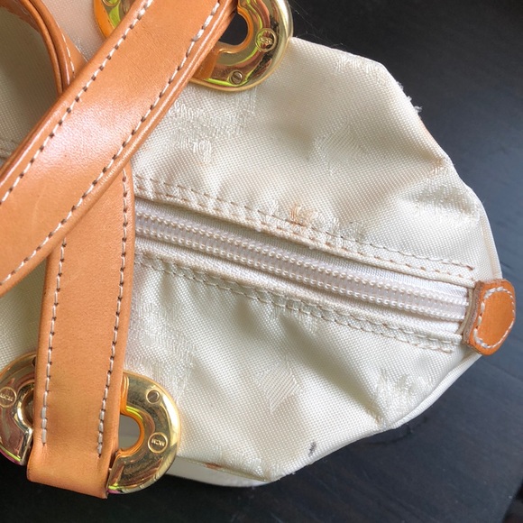 MCM | Bags | Mcm Cream Purse With Gold Details | Poshmark